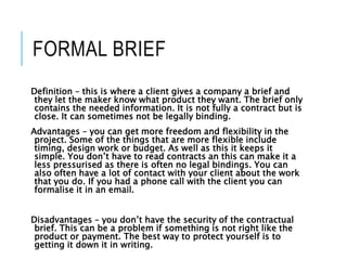 Working to a brief pro forma (jacob hargrave) | PPT