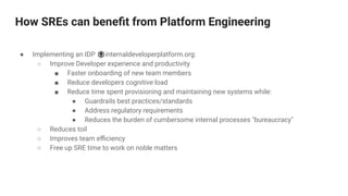 Working together SRE & Platform Engineering | PDF