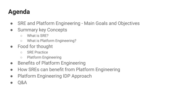Working together SRE & Platform Engineering | PDF | Web Development | Internet