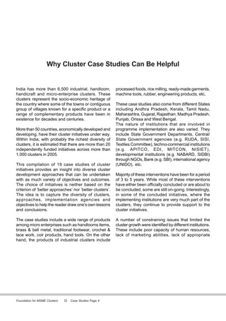 Working Together Works – Cluster Case Studies | PDF