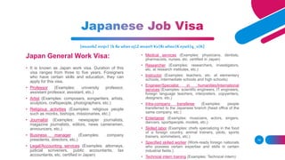 Working visa in japan | PPTX