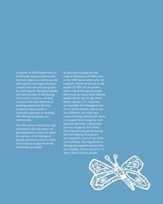 Working with aboriginal | PDF