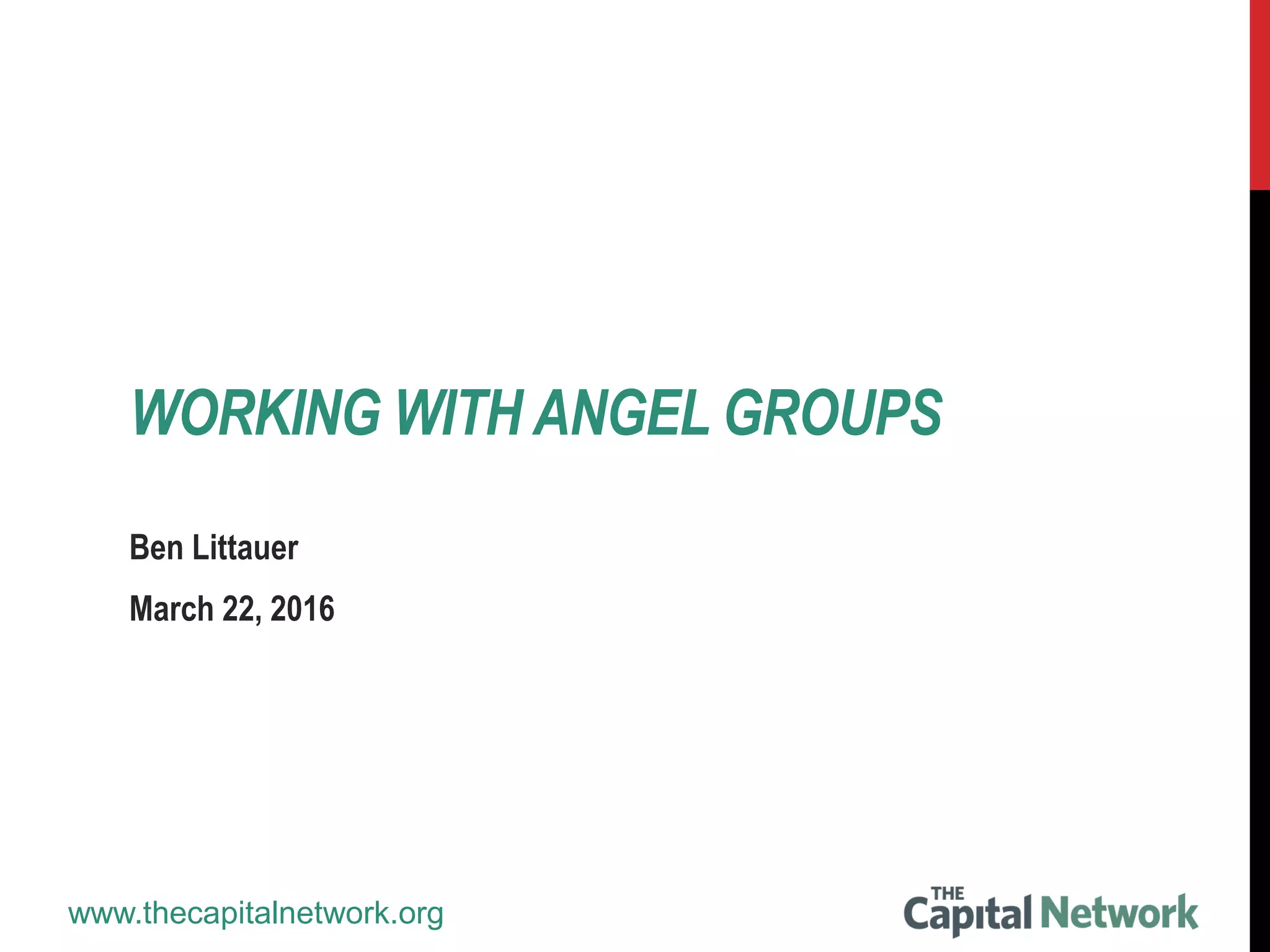 Working with angel groups 2016 | PPT