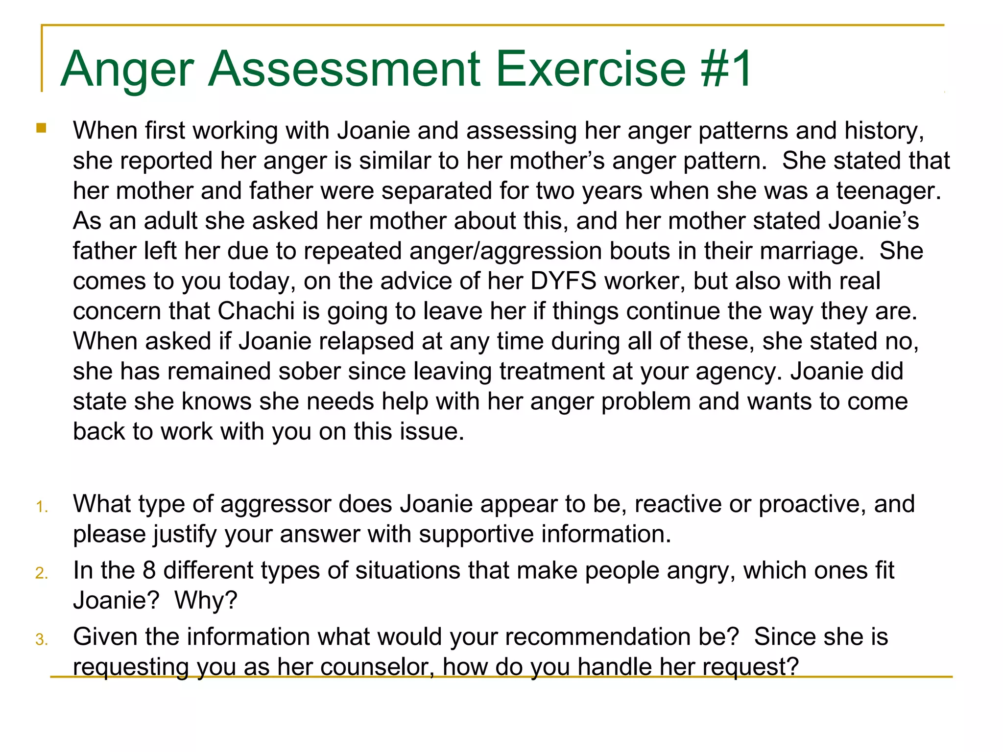 Working with angry and aggressive clients for CCGCNJ | PPT