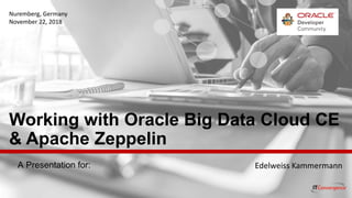 Working with Oracle Big Data Cloud Compute Edition and Apache Zeppelin | PDF