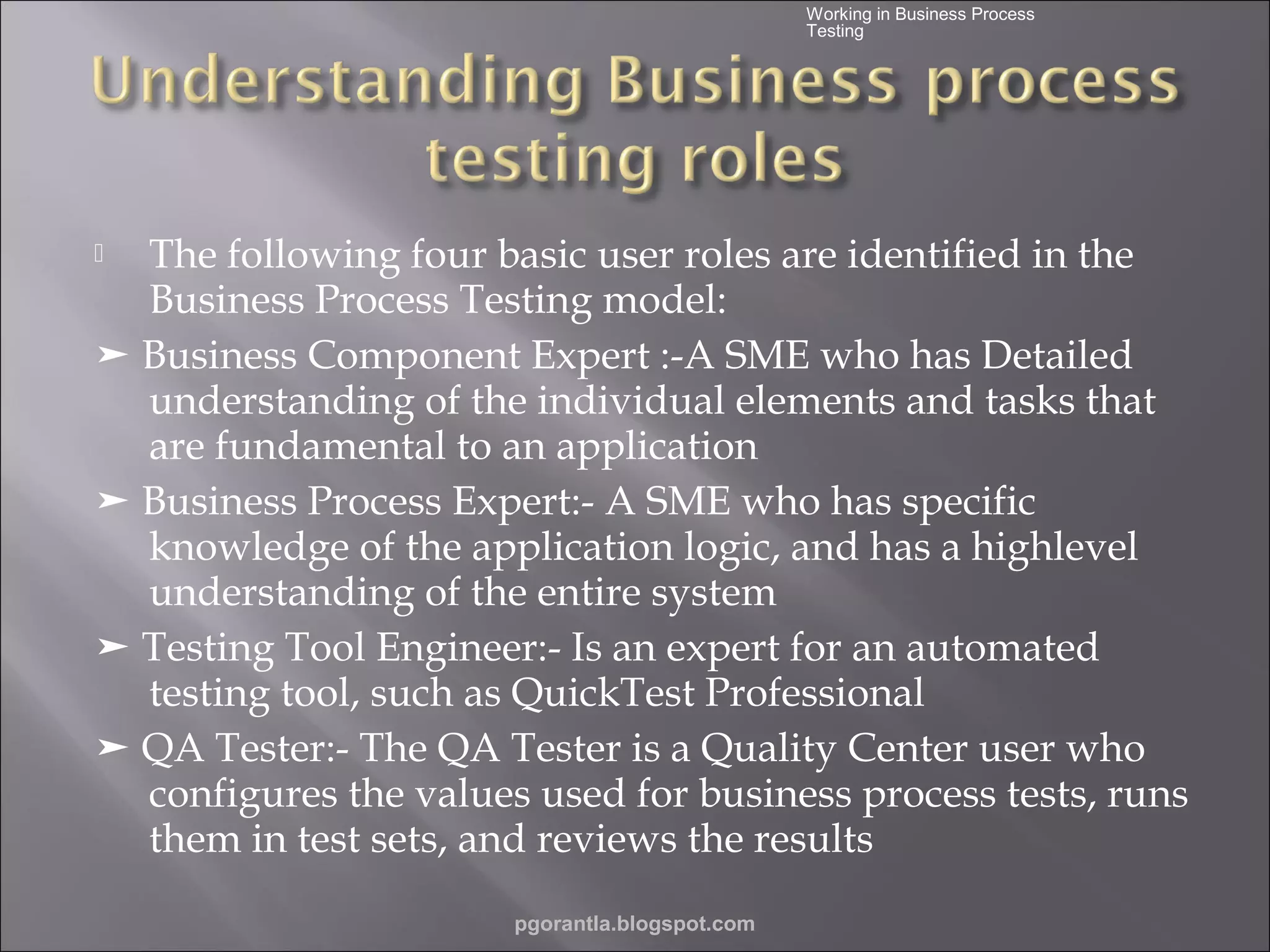 Business Process Testing Ppt Computer Software And Applications Computing