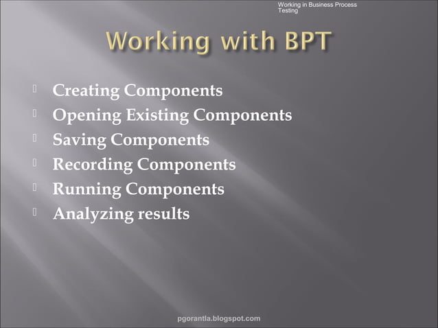 Business Process Testing | PPT | Computer Software and Applications ...