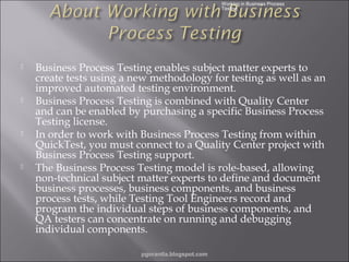 Business Process Testing | PPT