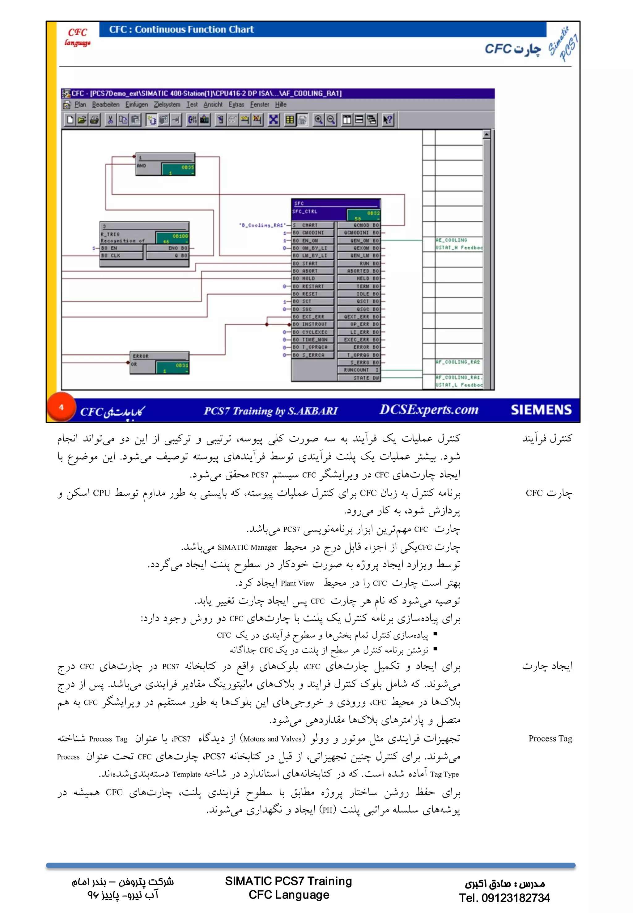 آموزش و کار با چارت‌های CFC در PCS7 | PDF