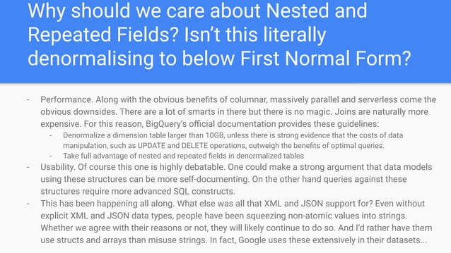 Working with complex data types in BigQuery | PPT