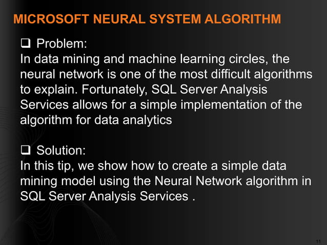 data mining using SQL server Analysis services | PPT