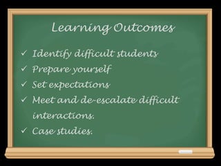 Working with difficult students | PPT
