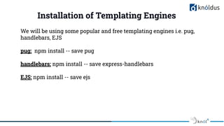 Working with Dynamic Content and Adding Templating engines, MVC | PPT