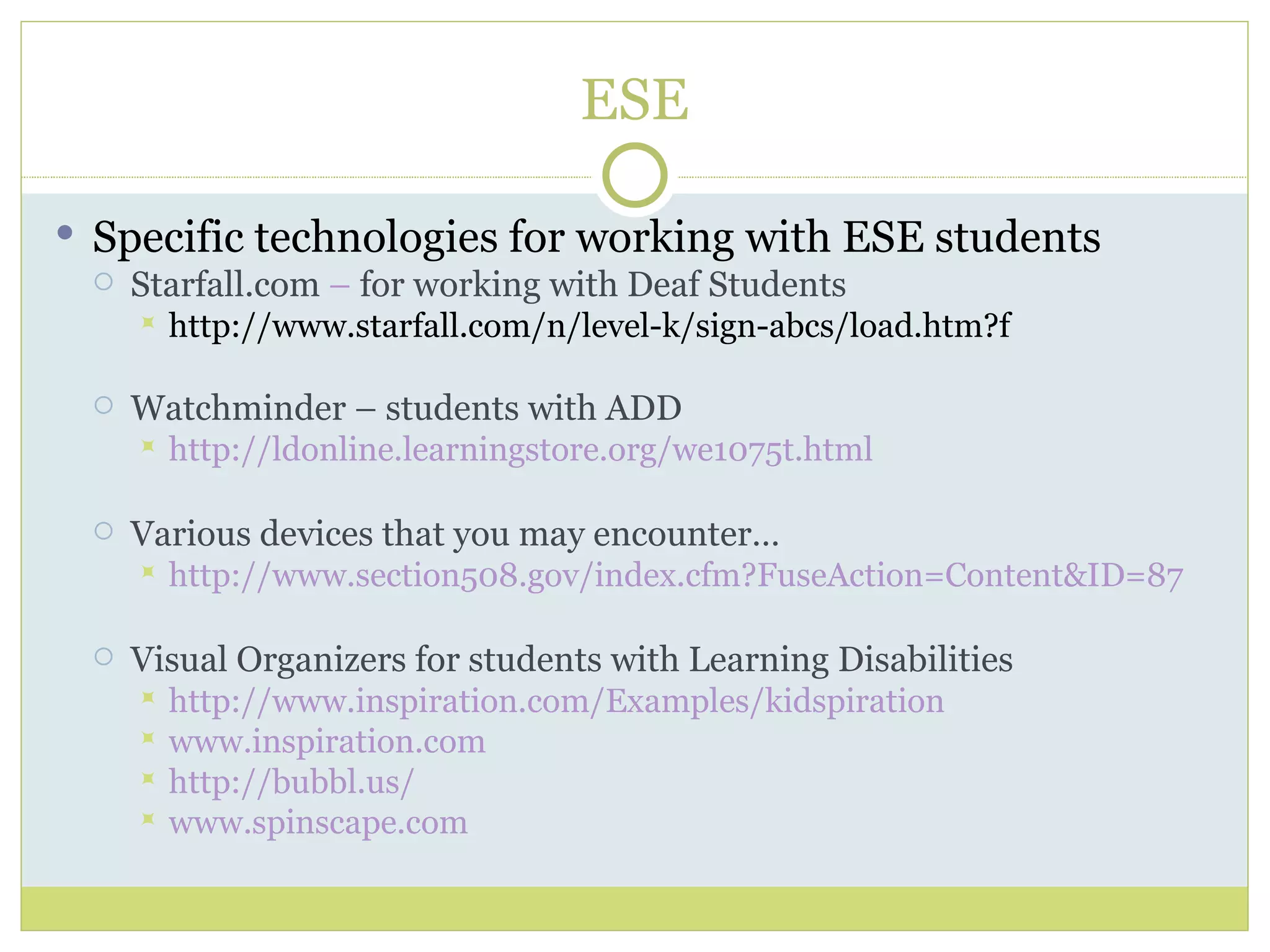 Working With Ese And Esol Students | PPT