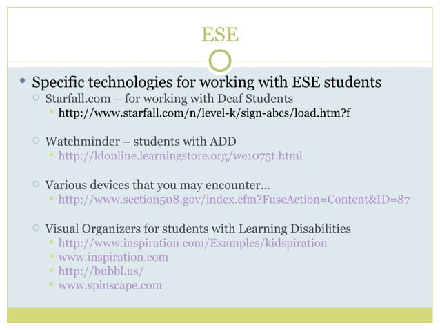 Working With Ese And Esol Students | PPT | Special Education | Education
