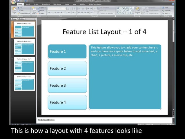 Feature List Layout | PPT