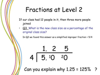 Working with fractions at L2 | PPT