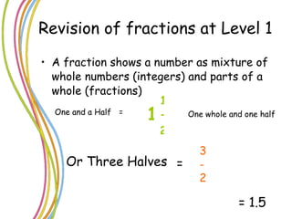Working with fractions at L2 | PPT