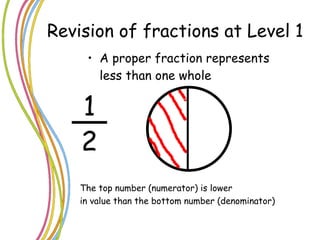 Working with fractions at L2 | PPT