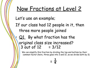 Working with fractions at L2 | PPT
