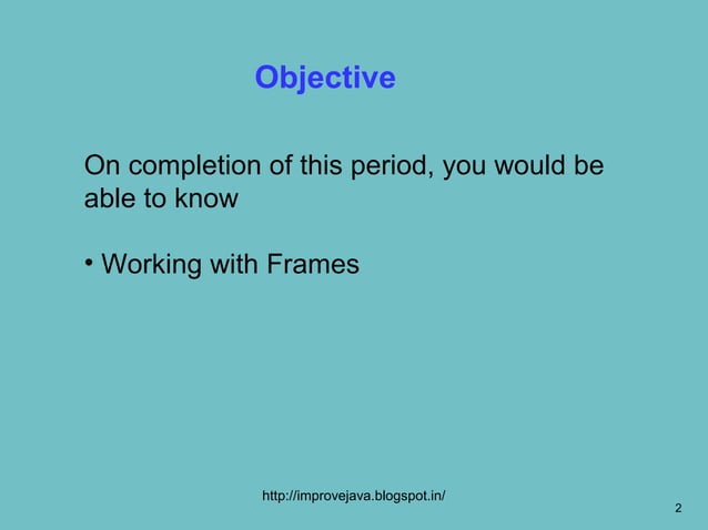 Working with frames | PPT