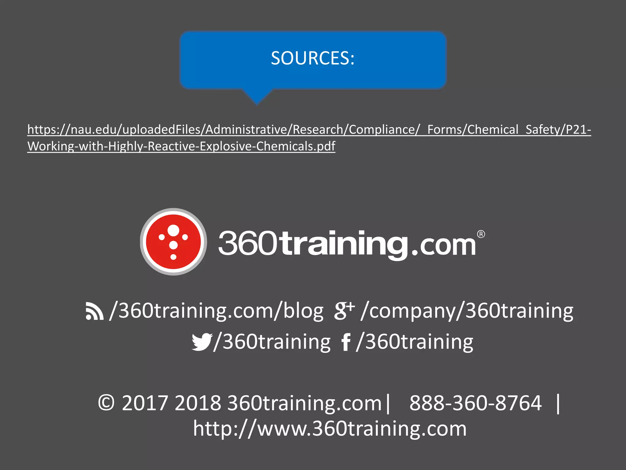 Working with Highly Reactive or Explosive Chemicals | 360training.com