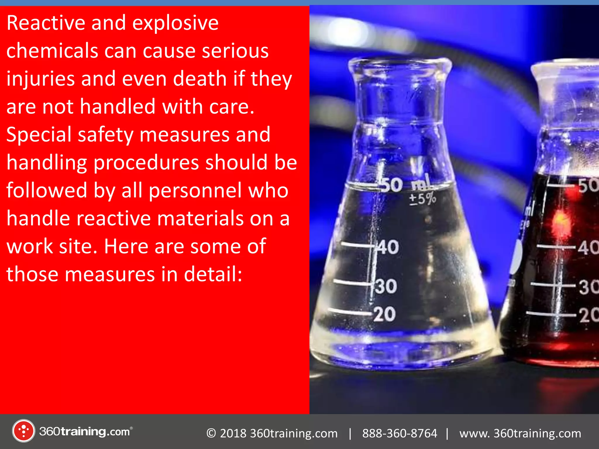 Working with Highly Reactive or Explosive Chemicals | 360training.com