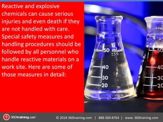Working with Highly Reactive or Explosive Chemicals | 360training.com