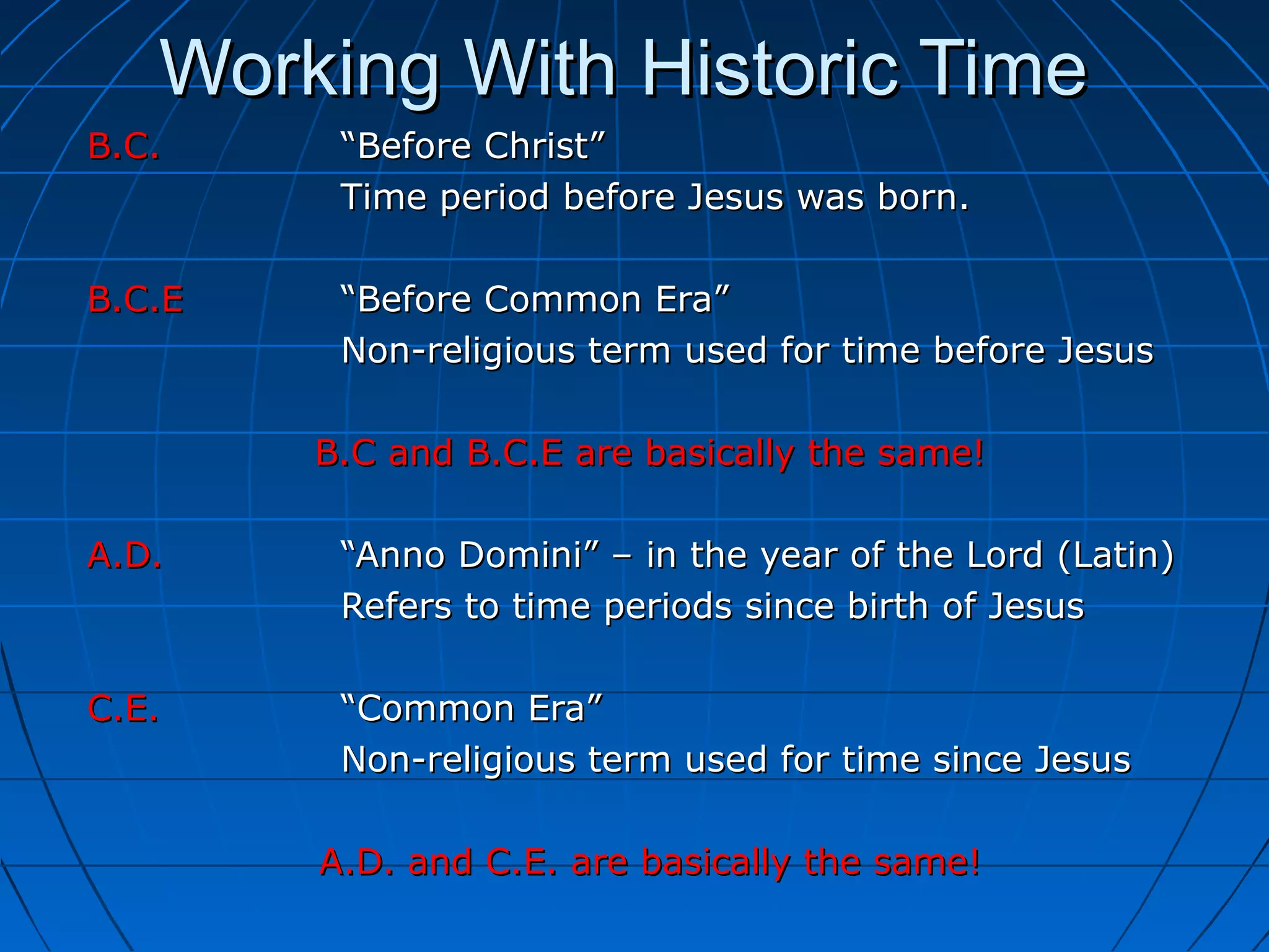 Working with historic time | PPT