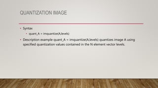 Working with images in matlab graphics | PPT