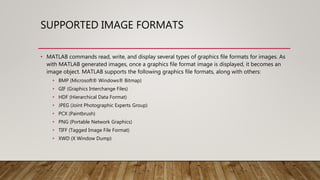 Working with images in matlab graphics | PPT