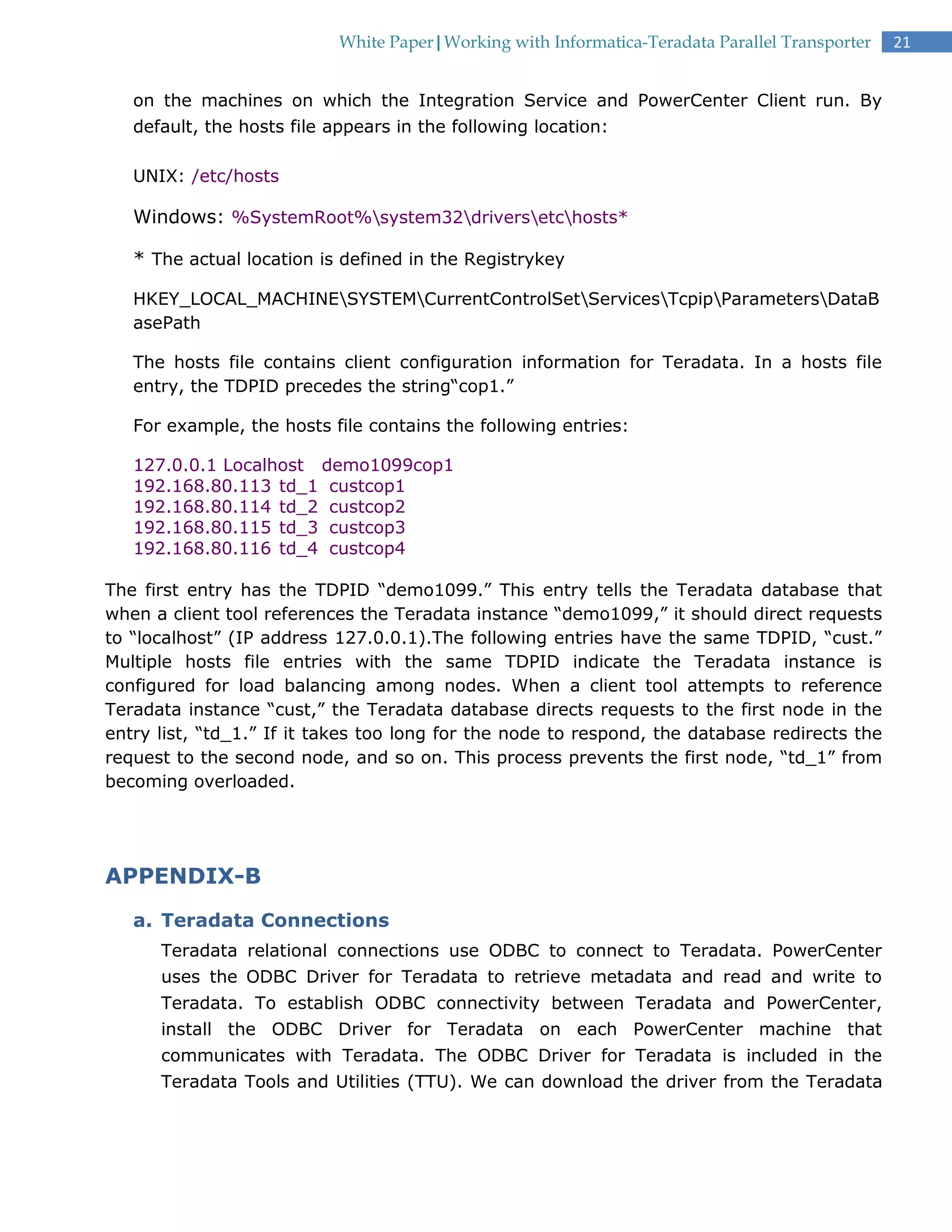 Working with informtiaca teradata parallel transporter | PDF