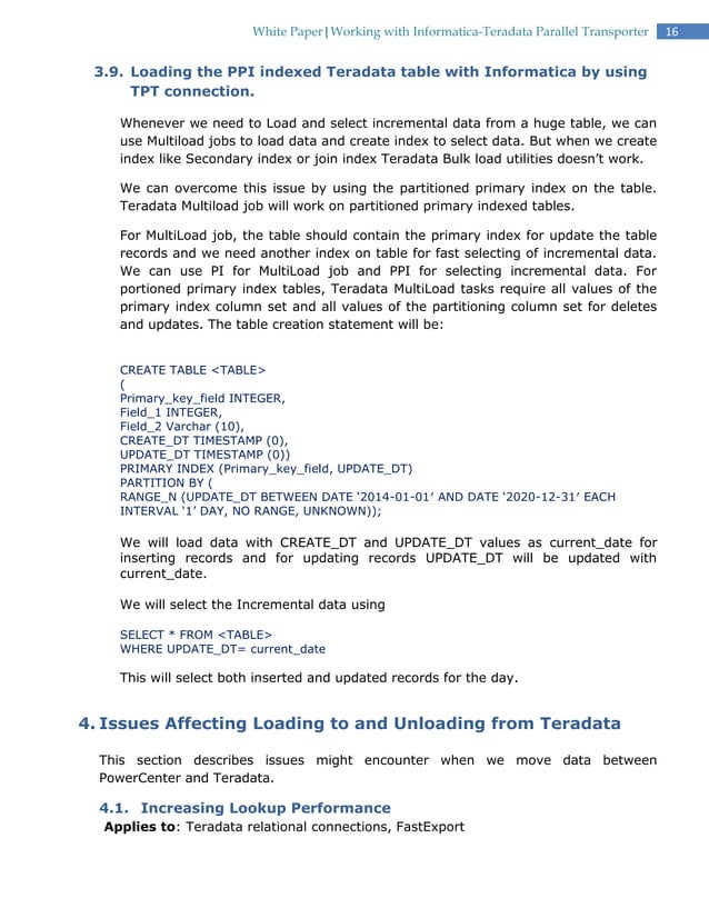 Working with informtiaca teradata parallel transporter | PDF | Databases | Computer Software and ...