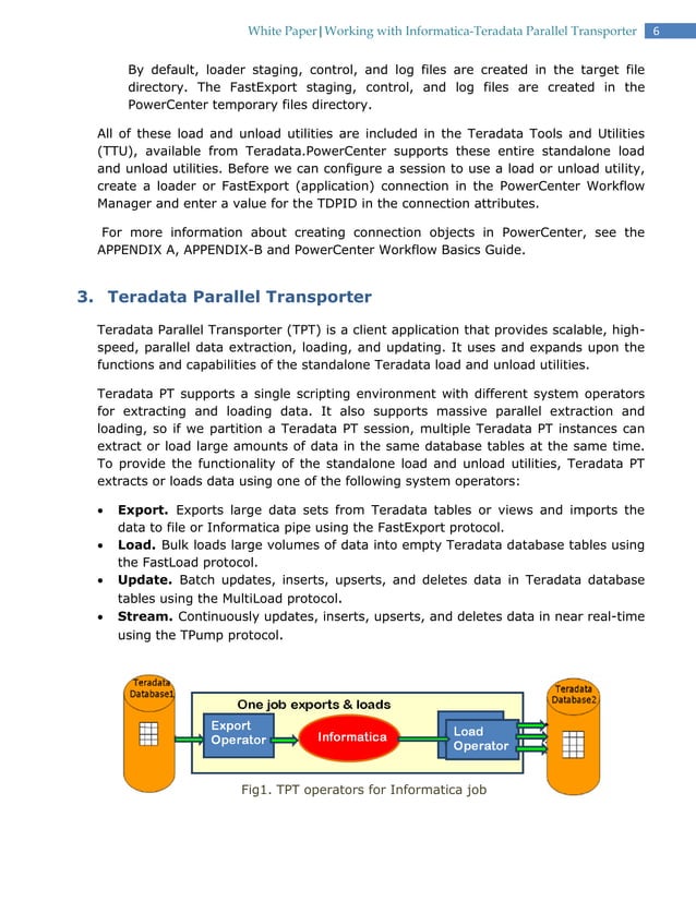 Working with informtiaca teradata parallel transporter | PDF | Databases | Computer Software and ...