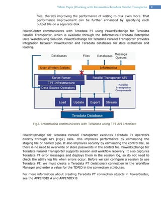 Working with informtiaca teradata parallel transporter | PDF