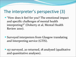 Working with interpreters in healthcare settings | PPT