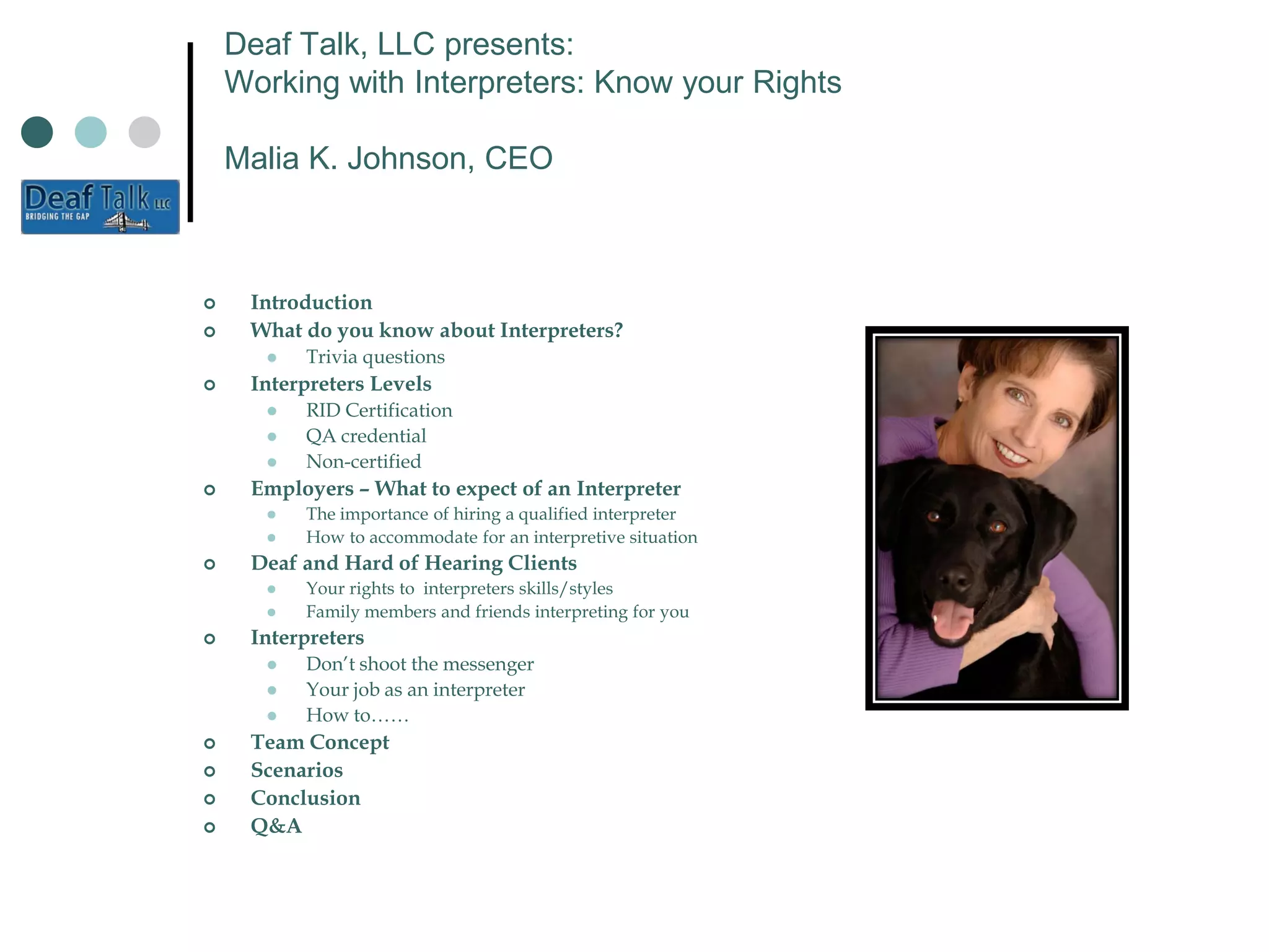 Working With Interpreters Outline | PPT