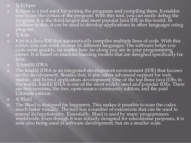 Working With Java Development Ide Ppt 4445