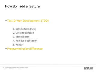 Working Effectively with Legacy Code | PPT