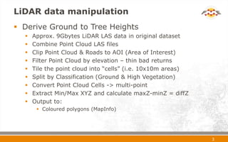 Working with LiDAR | PPTX | Geography | Science