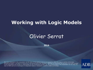 Working with Logic Models | PPT