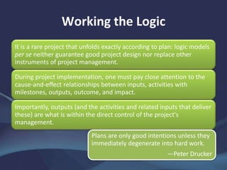 Working with Logic Models | PPT