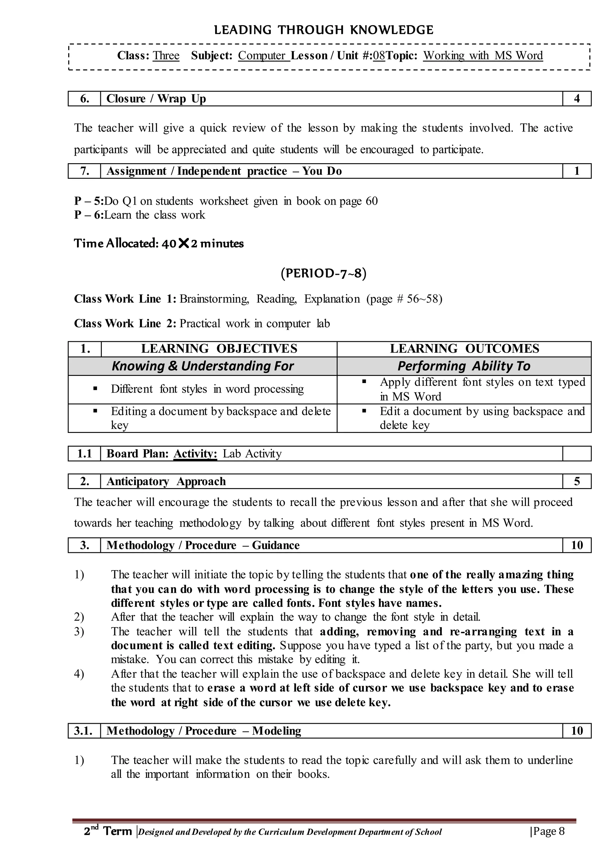 Working with MS word | DOCX