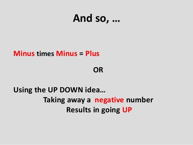 Working with negative numbers The Minus times Minus thing that confus…