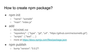 Working with npm packages | PDF | Computing | Technology & Computing