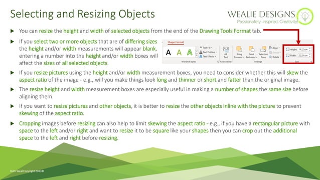Working with objects in PowerPoint.pptx