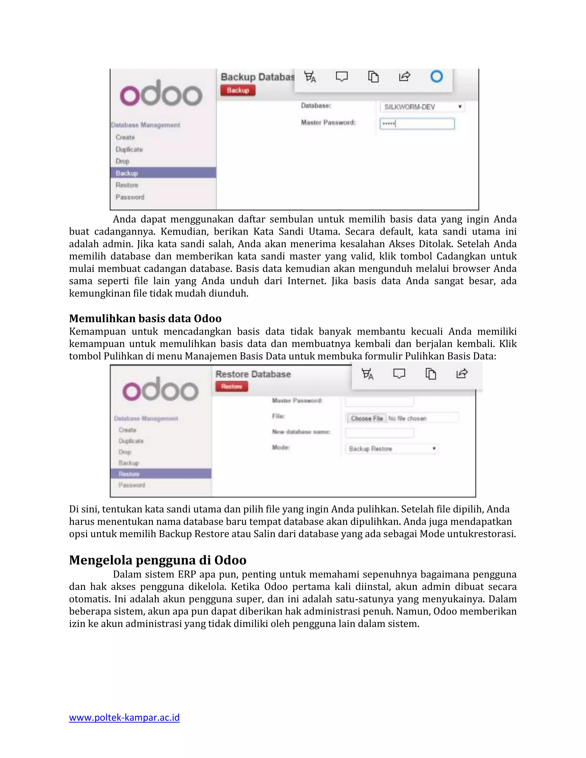 Working with odoo chapter vii | PDF