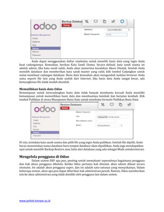 Working with odoo chapter vii | PDF