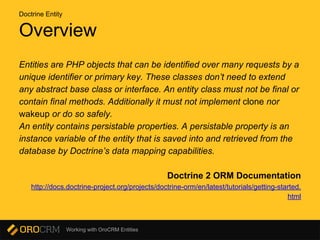 Working with oro crm entities | PPT