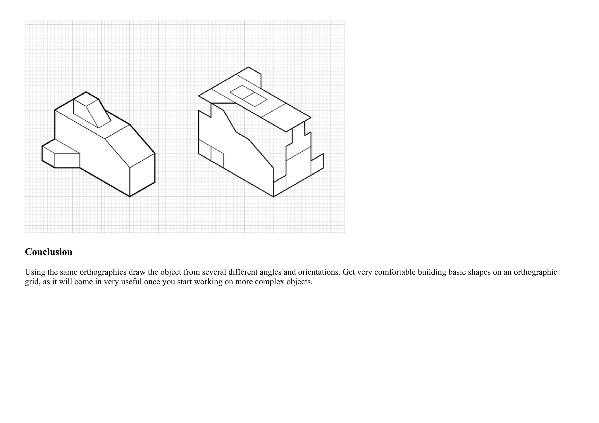 Working with orthographic projections and basic isometrics | PDF